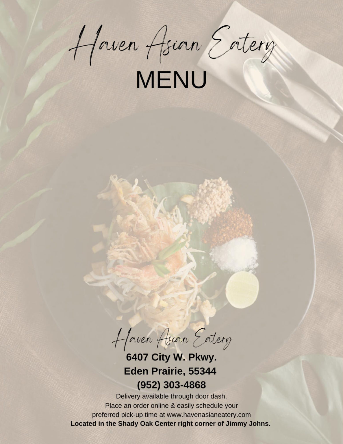 Modern Asian Eatery | Menu | havenasianeatery.com